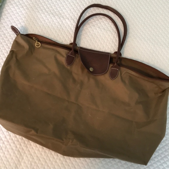 Longchamp | Bags | Tan Longchamp Overnight Bag | Poshmark